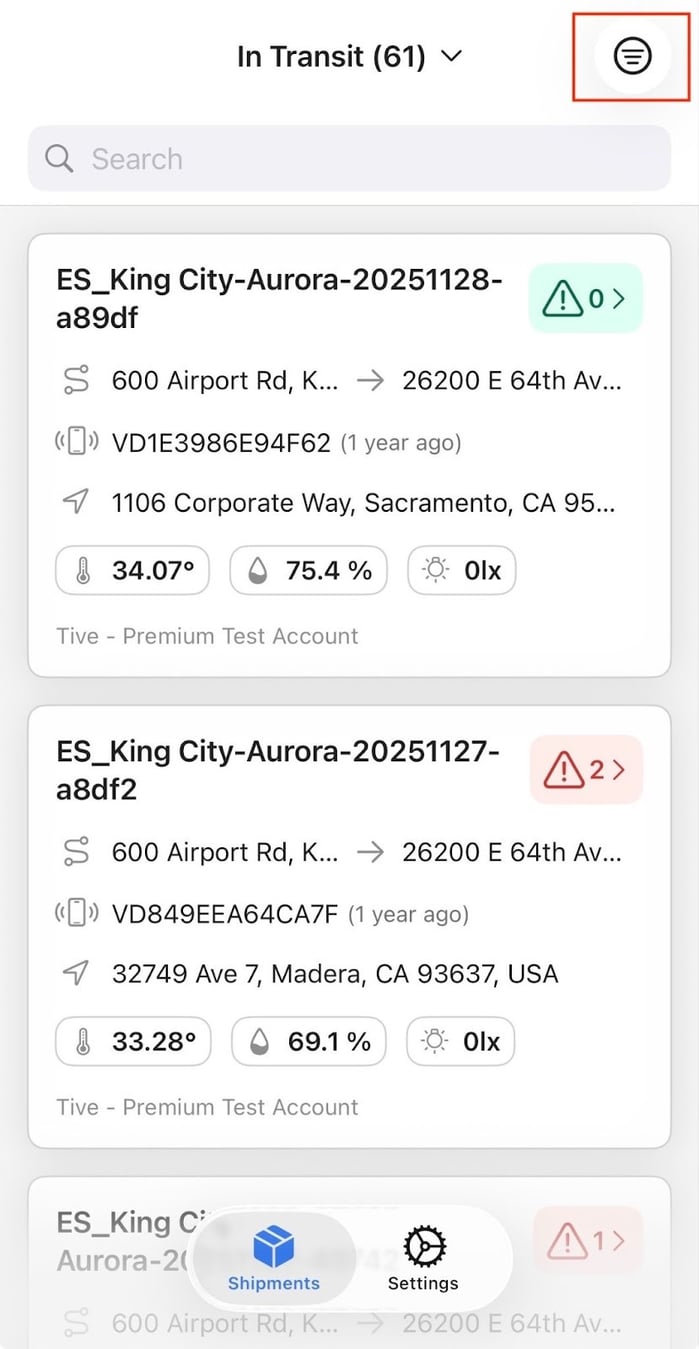 Tive Mobile App