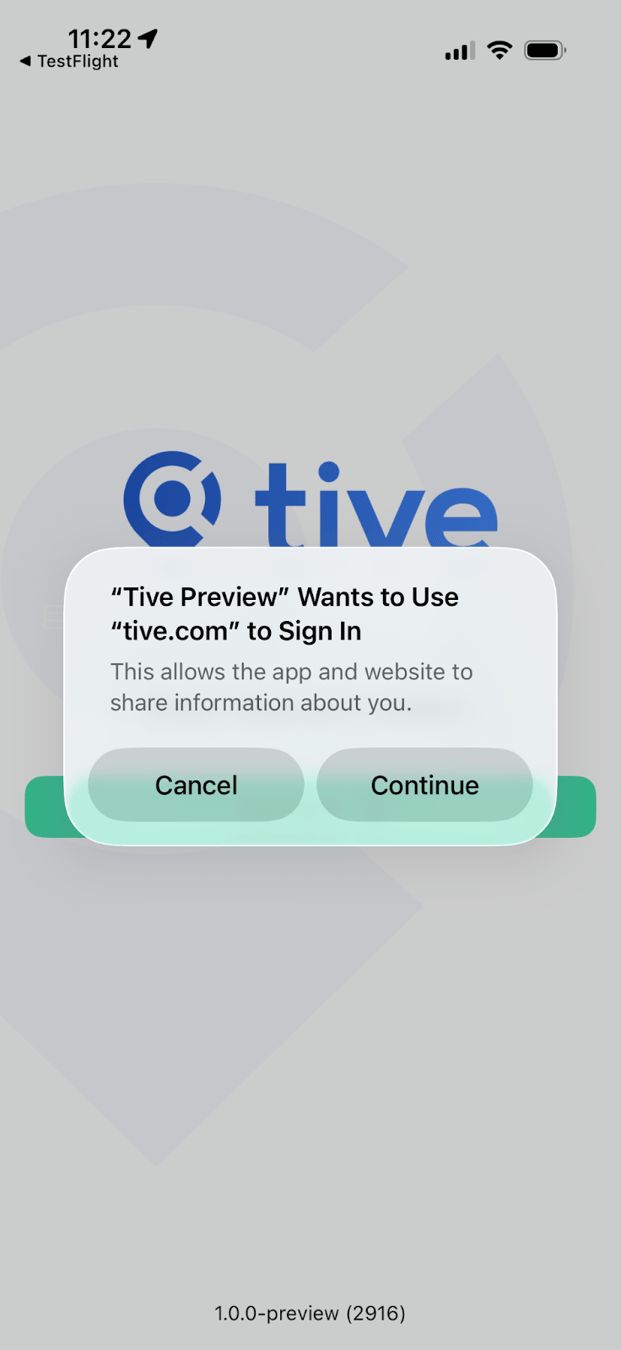 Tive Mobile App