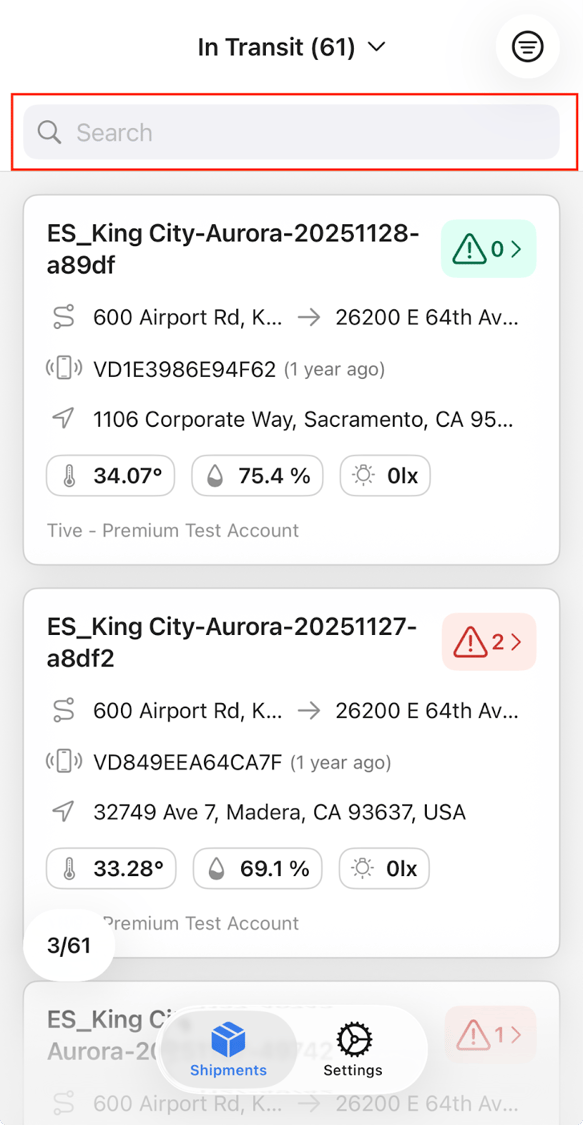 Tive Mobile App