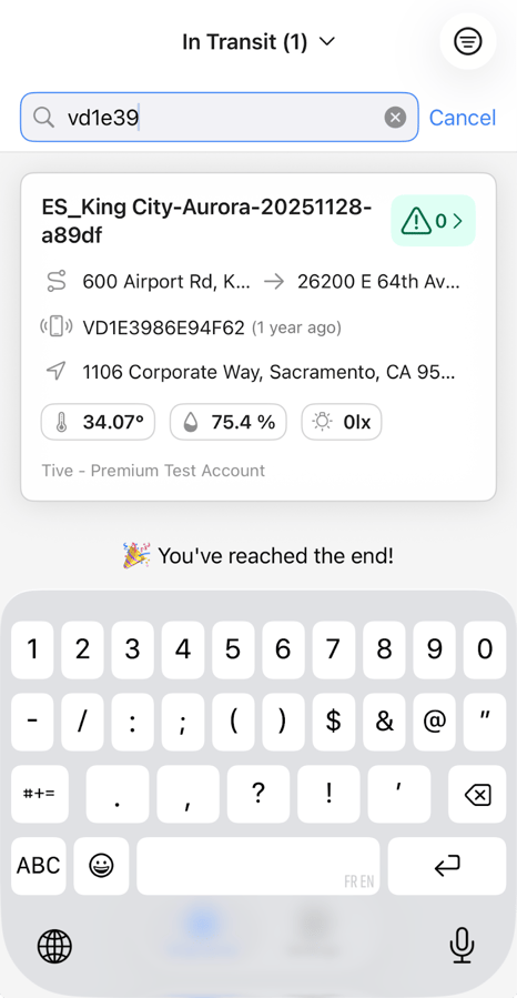 Tive Mobile App