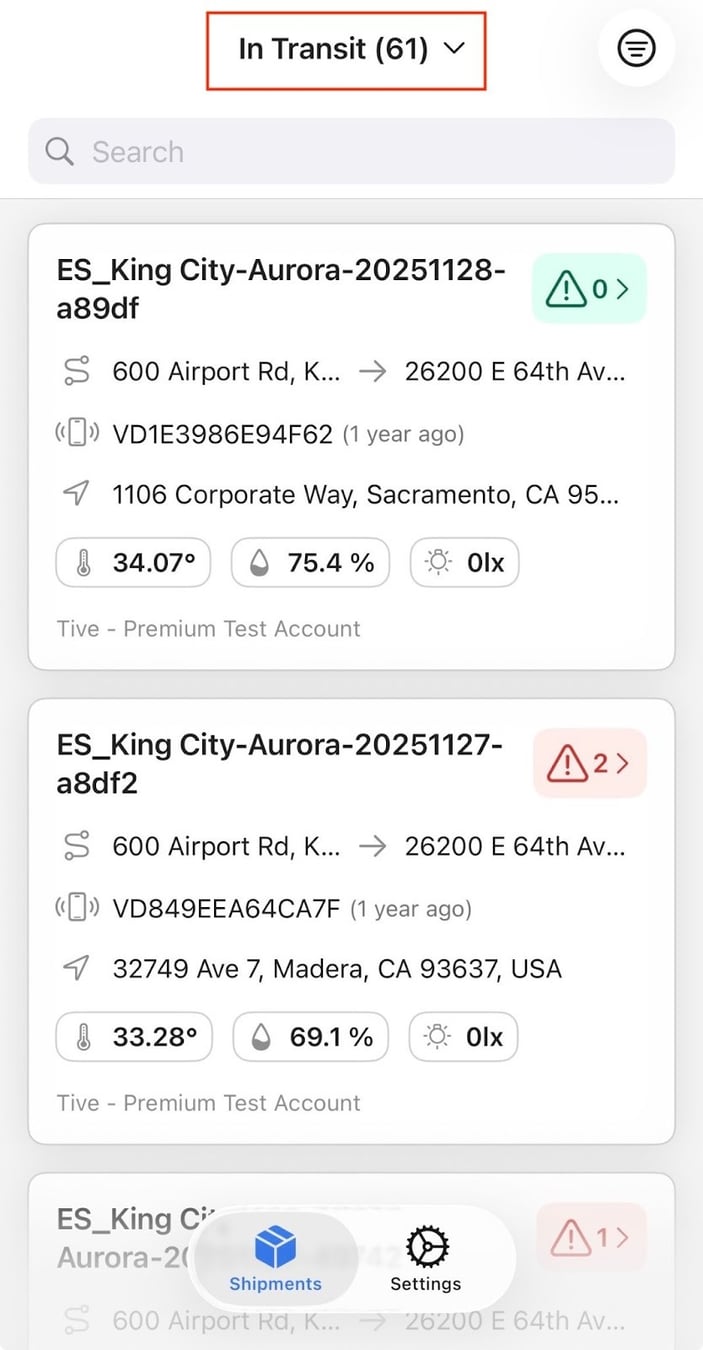 Tive Mobile App